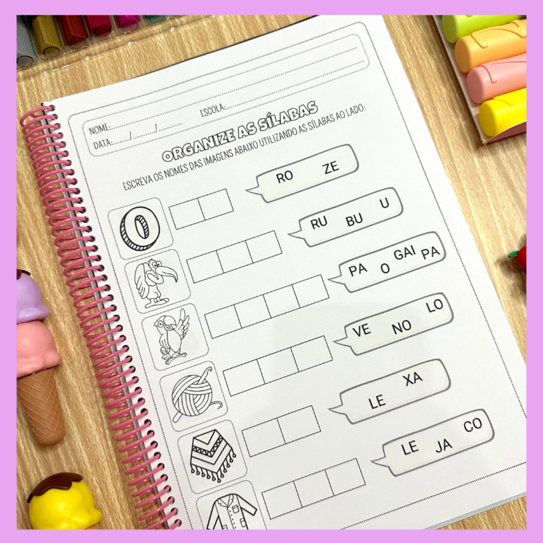 Apostila Organizar as Sílabas – Sílabas Simples – Alfabetizando Oficial
